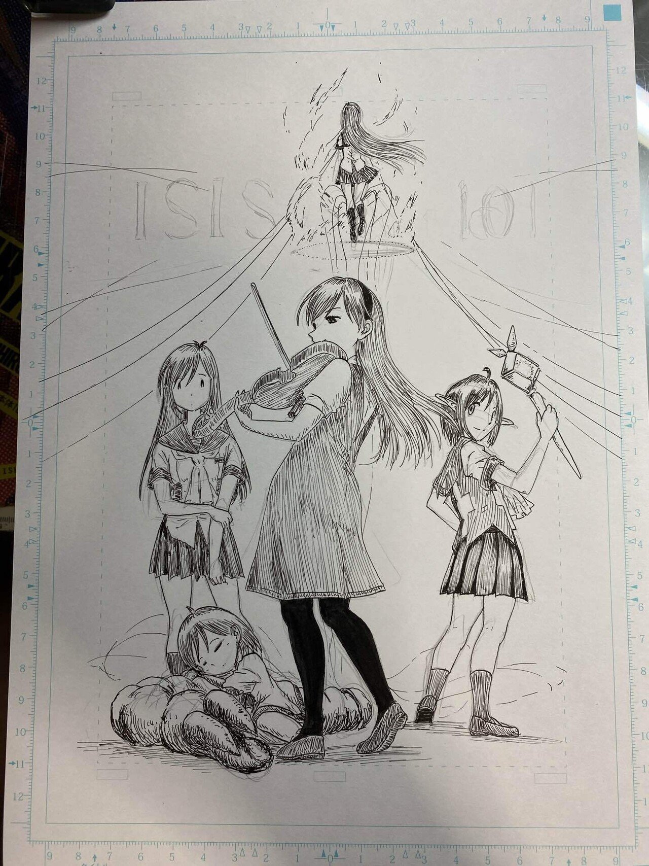 同人誌 表紙用に描く アナログ 四年ぶりの エノク集大成 イラストに してみた｜Hecto