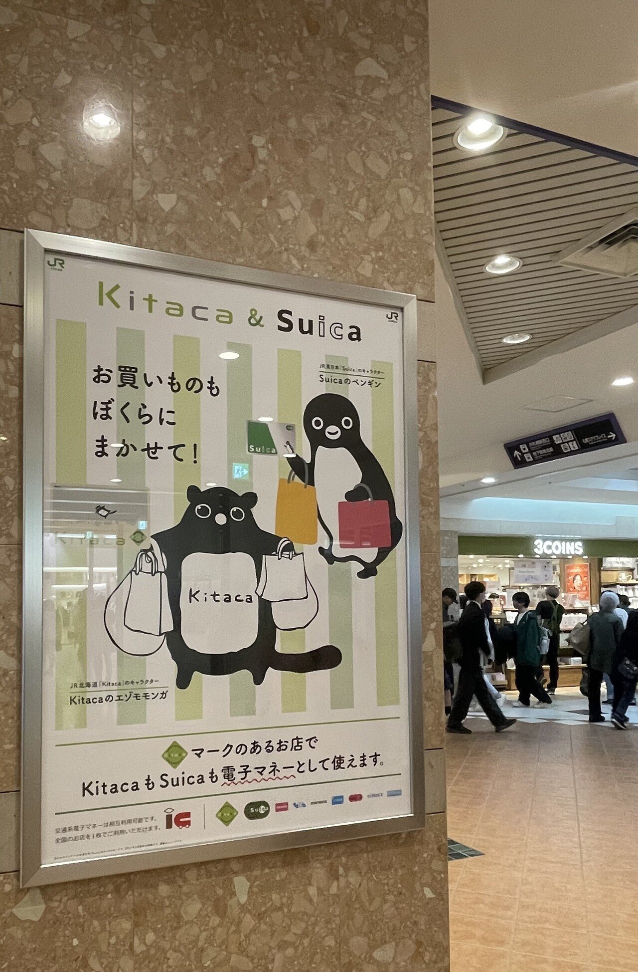 JR北海道のICガード、Kitacaのキャラクターは、エゾモモンガです。 デザインは、札幌のイラストレーターさんで、とても可愛いです。 Suicaのペンギンとも仲良しみたい。｜miyako＠ ...