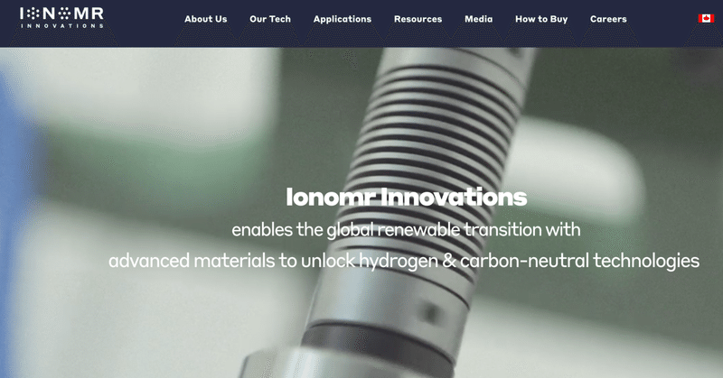 Ionomr Innovation イオン交換膜やポリマーソリューションを開発・販売｜AI+Web3+脱炭素化エネルギー図鑑-Masato