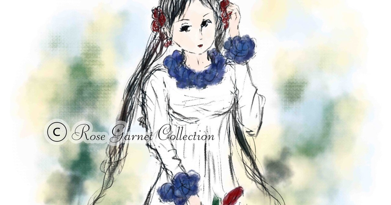 twin tails ： my illustration & short poem｜Rose Garnet
