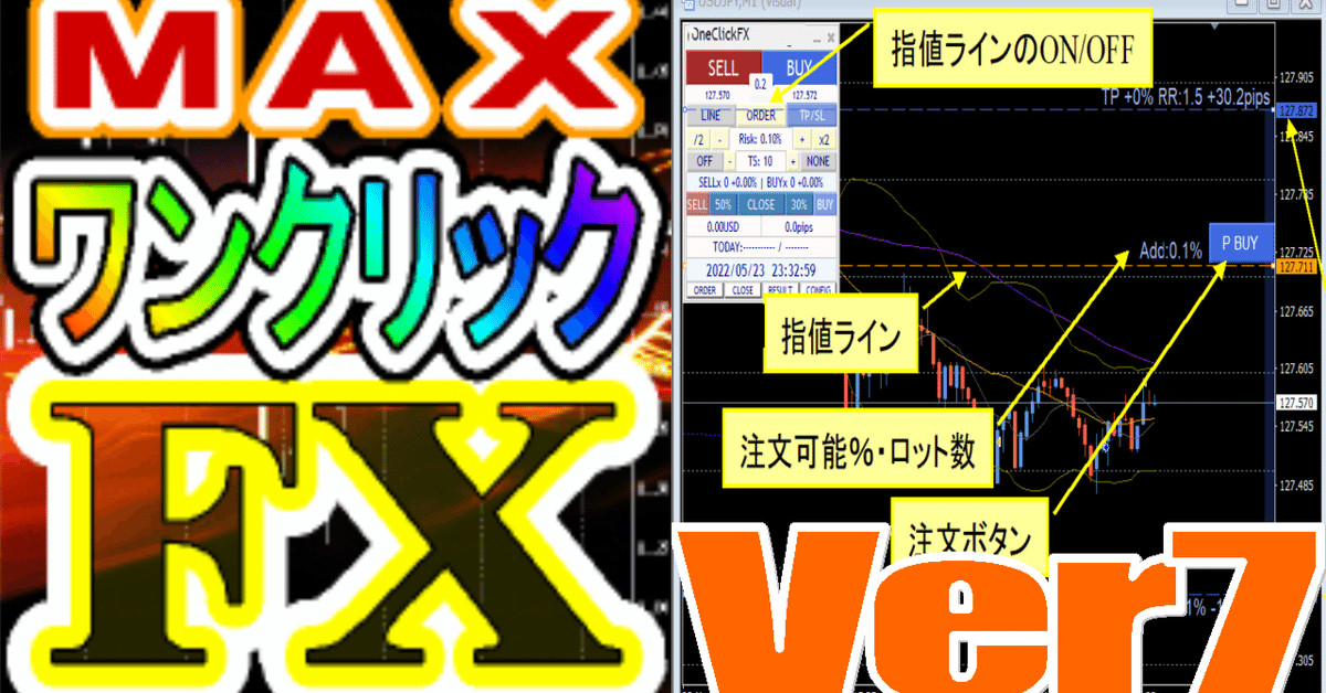 【トレード支援ツール】ワンクリックFX MAX MT4版｜【RootCauseFX】検証・練習ソフト・FXトレード支援ツール