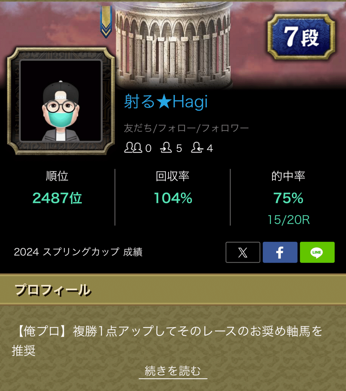 天皇賞春 俺プロスプリングカップの進捗を報告する日曜日の夕暮れ時に｜射る🎯Hagiくんの illなnote
