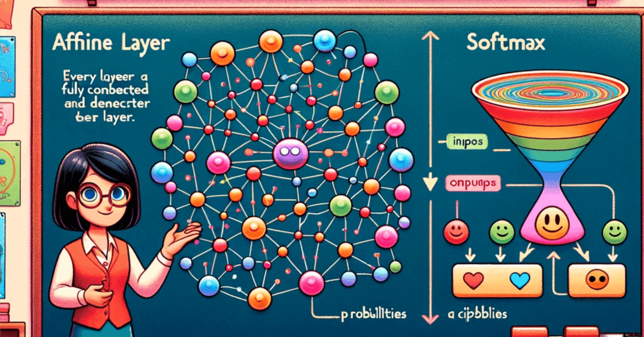 🧠affine層（または全結合層、dense層とも呼ばれる）とsoftmax層の違いを教えてください｜無流アクタ
