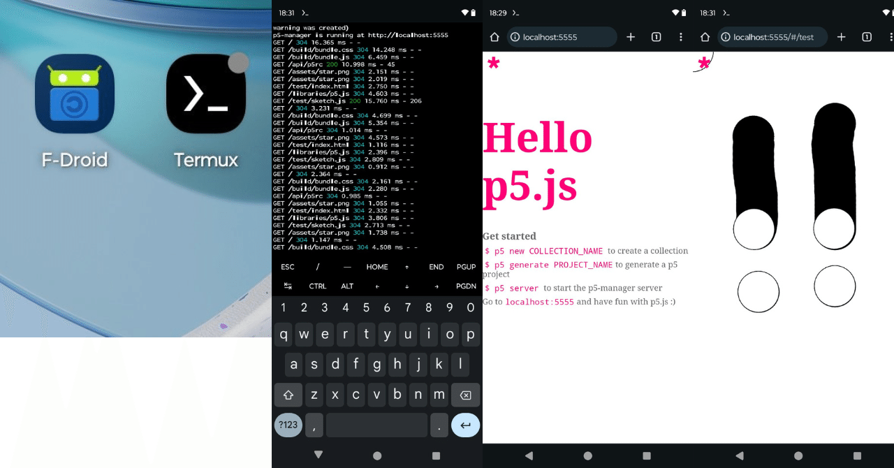 「Processing for Androidなどで挫折した人向け」Termux+Node.js+p5-managerでAndroid上の ...