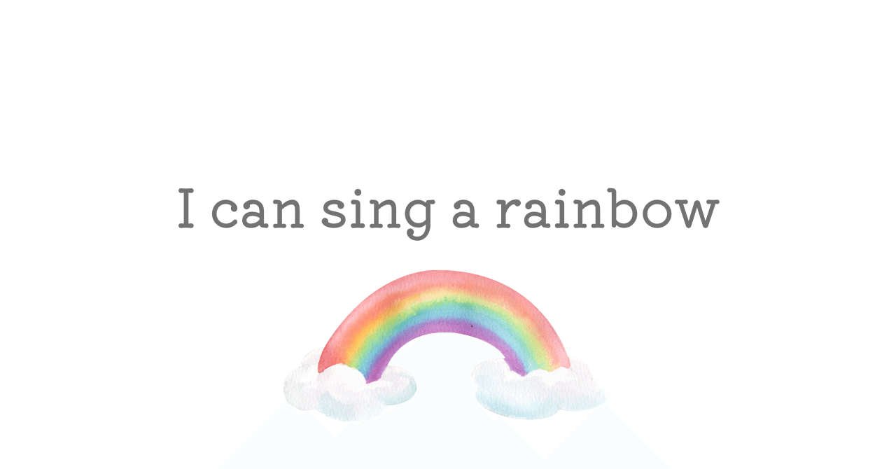 I can sing a rainbow🌈フラッシュカード｜幼児教室Ricco Bambi(リッコバンビ)