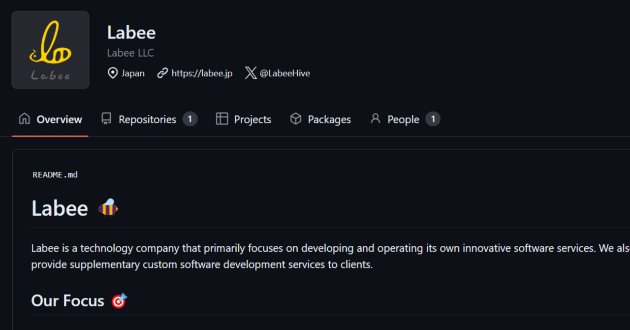 GitHub Organizationのプロフィールページを設定する｜ラビー