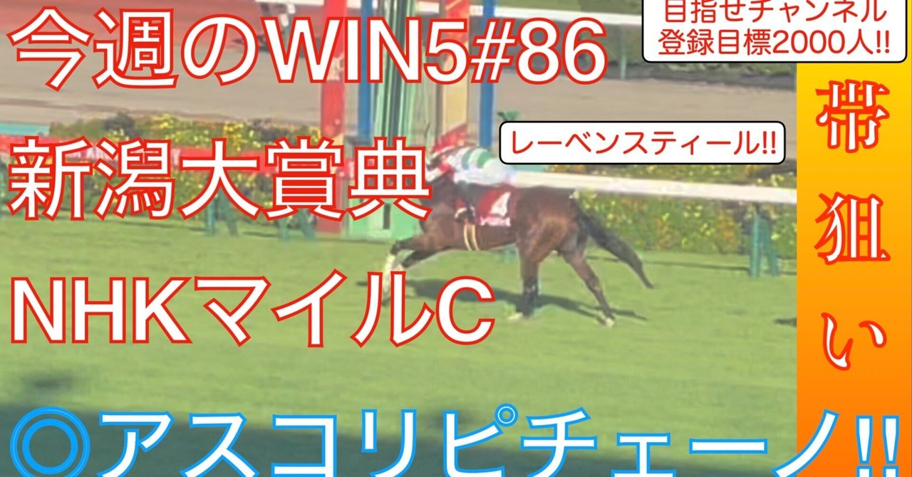 【WIN5】NHKマイルC、新潟大賞典はじめWIN5全レース徹底予想 ️去年シャンパンカラーで的中の穴予想‼️全14400文字 ️｜ぐらそんのWIN5 48点予想