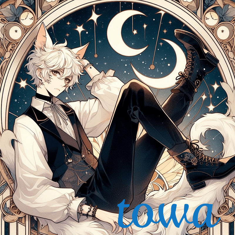 猫耳男子AIイラスト｜towa