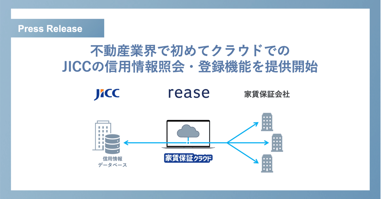リース、不動産業界で初めてクラウドでのJICCの信用情報照会・登録機能を提供開始 ～2024年5月6日（月）より提供開始、お客様の導入コスト ...