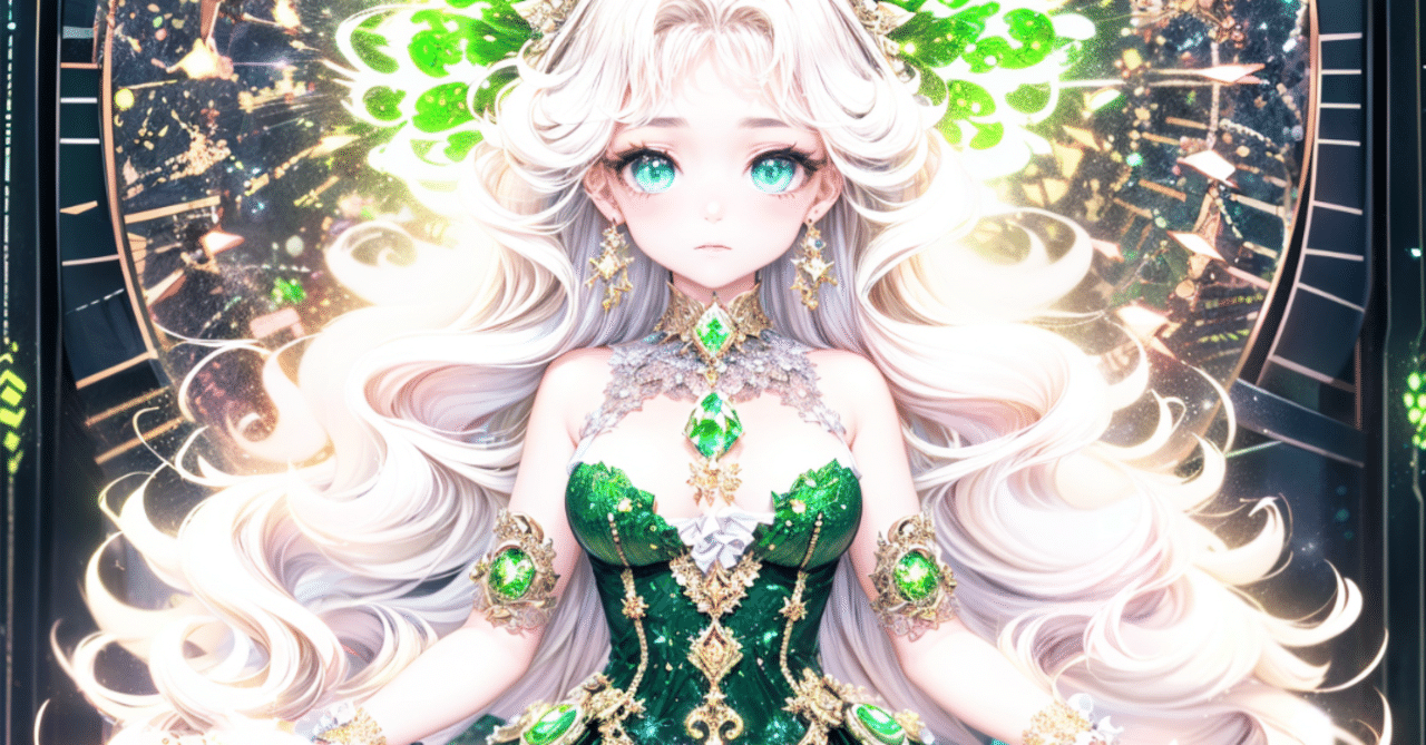 『白と緑の調和』｜Easy AI yu-ya