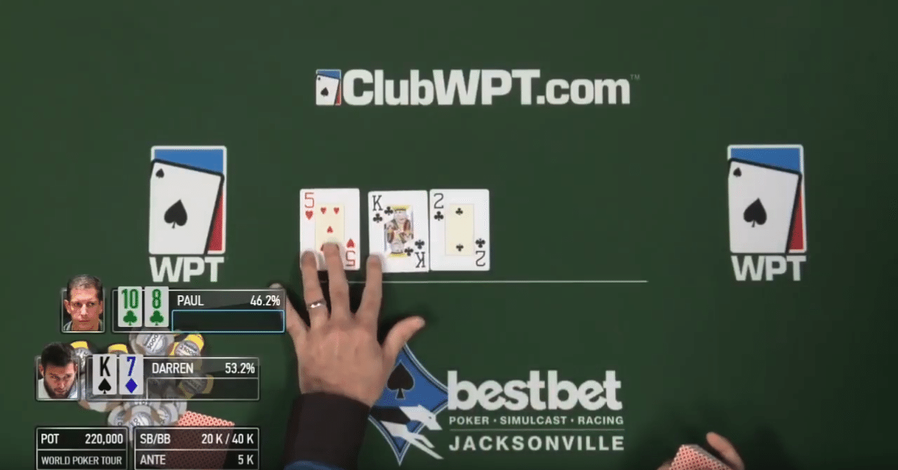 ボードを上手に使った完璧なブラフ|T8s vs K7o|テキサスホールデム|ポーカー データベース｜muuuuuu｜note