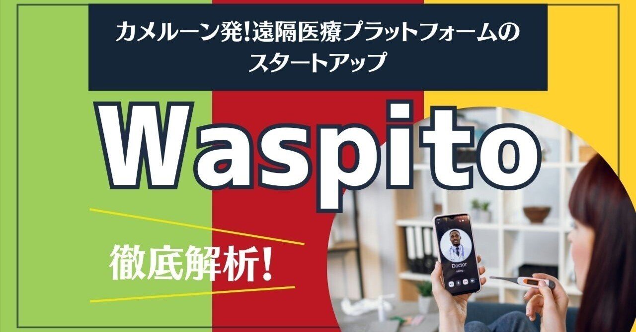 Waspito カメルーン発の遠隔医療プラットフォームのスタートアップを徹底解析｜原健太/AA Health Dynamics株式会社