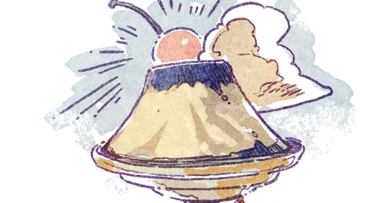 『#DAY1865:富士山のプリン/Mt Fuji pudding』｜もみじ真魚/MaoMomiji