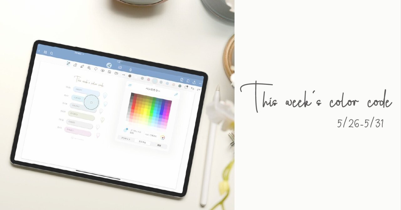 🎨This week's color code 5/26-5/31｜HELLO PLANNER