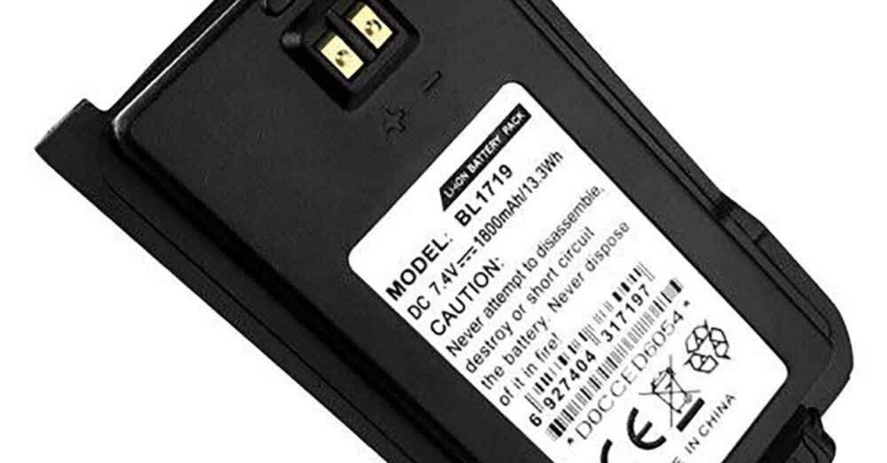 1800mAh Hytera BL1719 交換用バッテリー 対応機種 Hytera HYT TC-510 TC-585 TC-500S TC-560｜安原绘麻