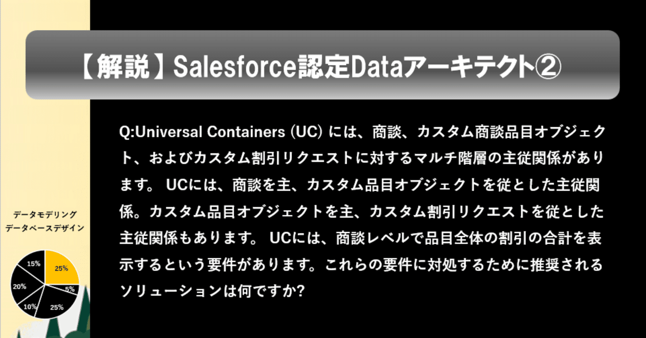 117問：Salesforce認定Dataアーキテクト｜Salesforce過去問+模擬問題の解説