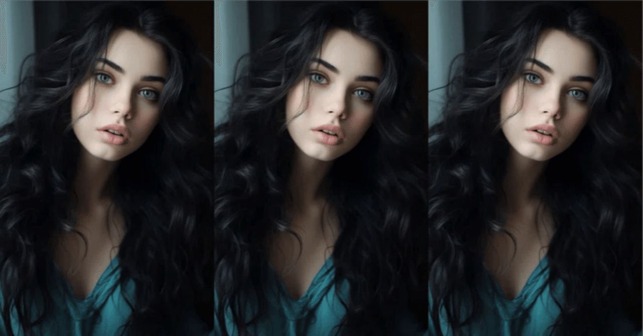 黒髪ロングヘアの女性：Midjourney プロンプト｜AI情報誌 KENTO