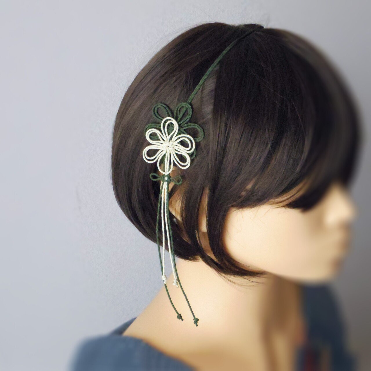 【復活販売 / 2024.6.2.】 カチューム「問ヒツタフ術」（深緑×アイボリー） | nuta design https://nutadesign.thebase.in/items ...