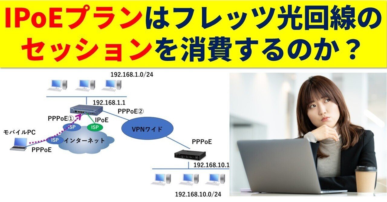IPoEプランはフレッツ光回線のセッションを消費するのか？！｜IP実践道場