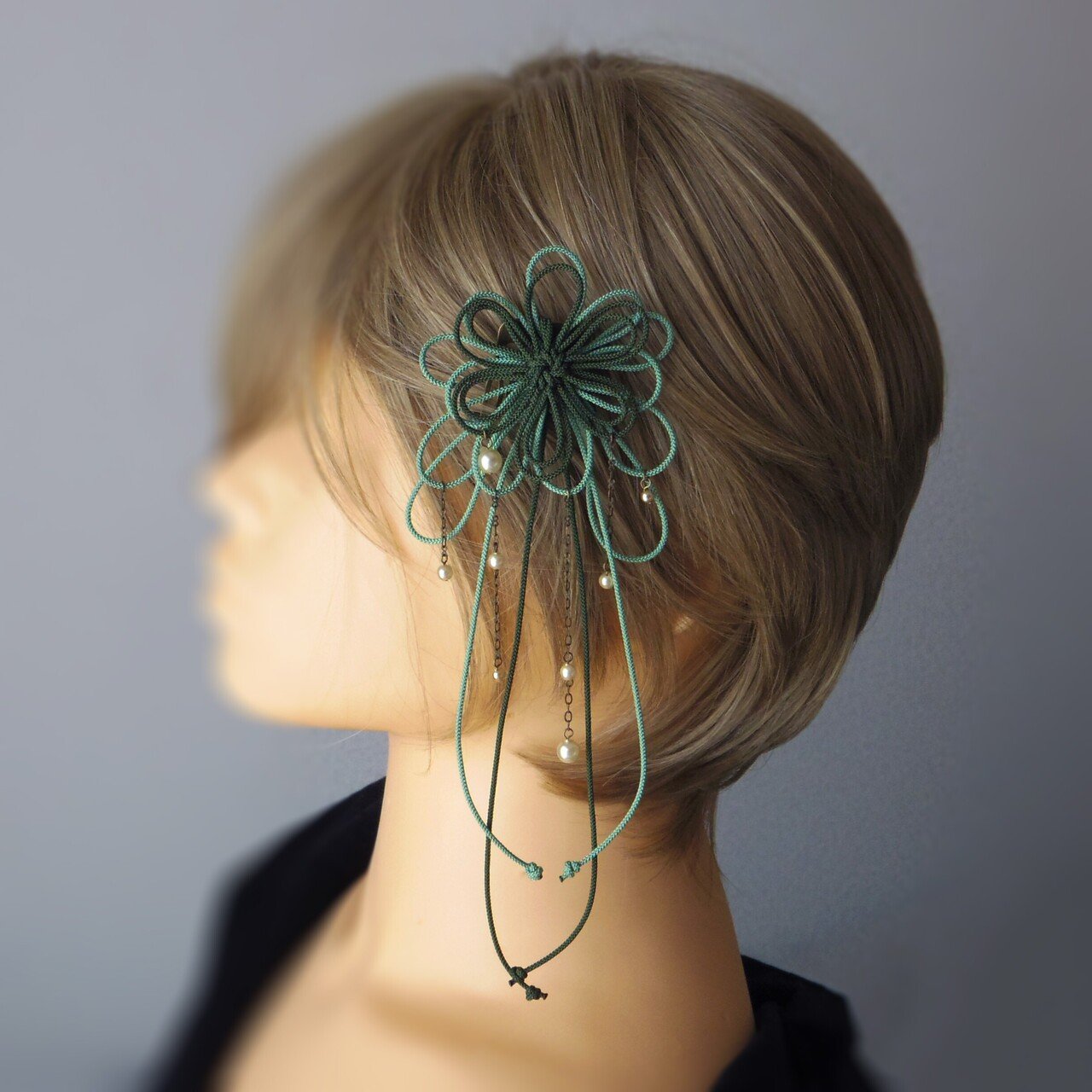 【新作 / 2024.6.6.】 ヘアコーム（小）「苓、其レハ」（深緑×淡緑） | nuta design https ...