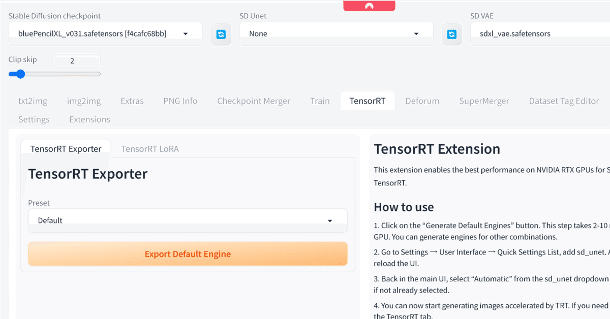 How to install Stable Diffusion WebUI A1111 with TensorRT｜GJL