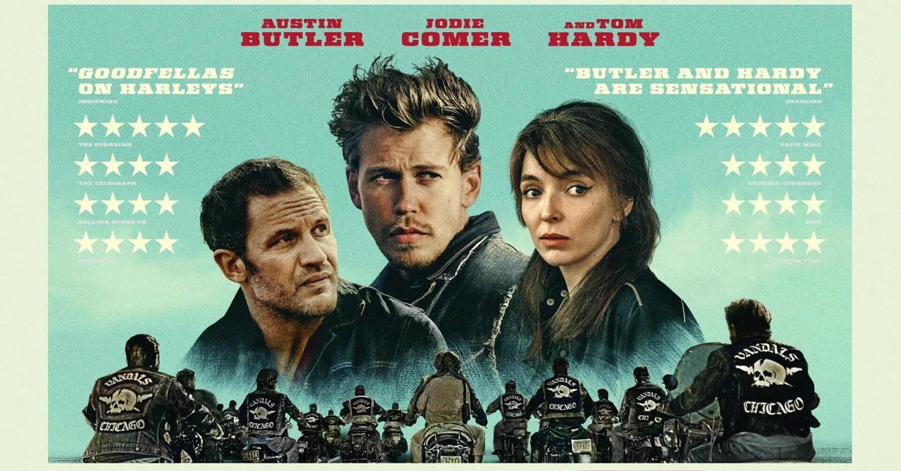 TOM HARDY, AUSTIN BUTLER ＆JODIE COMER in”The Bikeriders" by JEFF ...