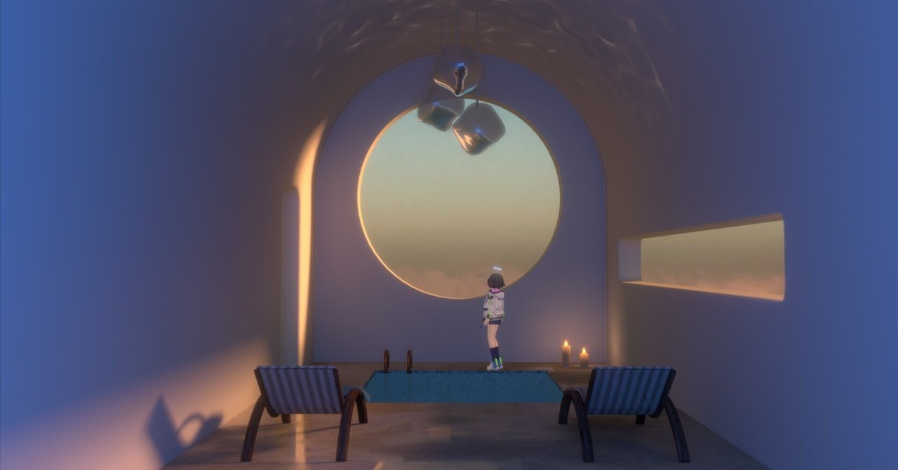 【VRChat_world】Aqua Sunset Retreat｜yoruyori