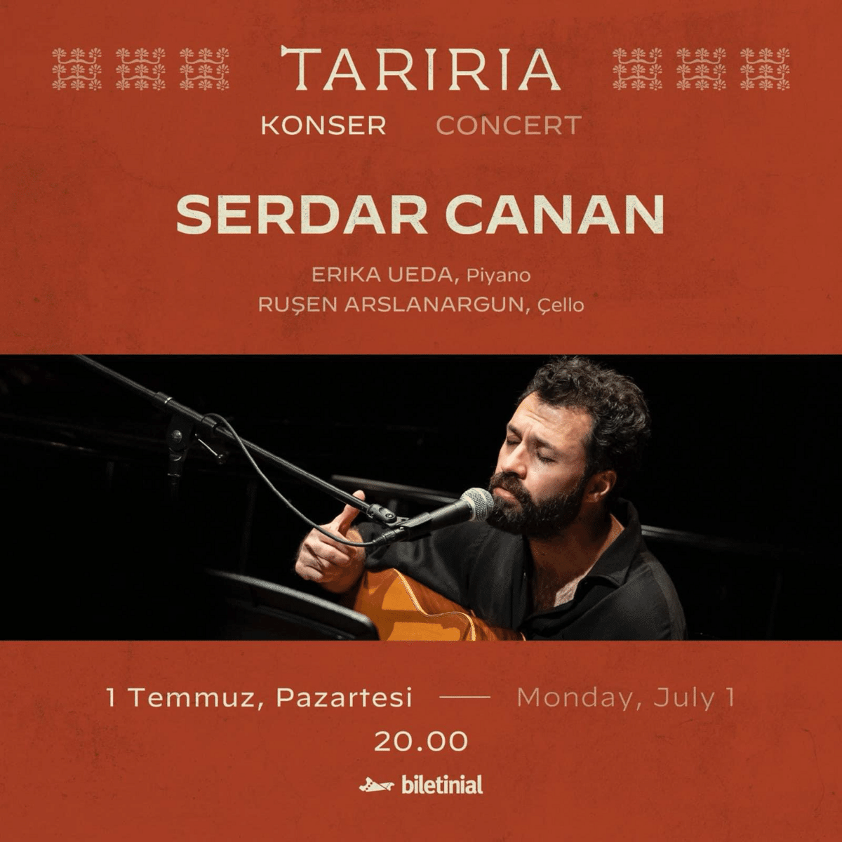 コンサート出演決定、太陽神Alî Tekbaşの帰還@Befircan｜Erika Ueda