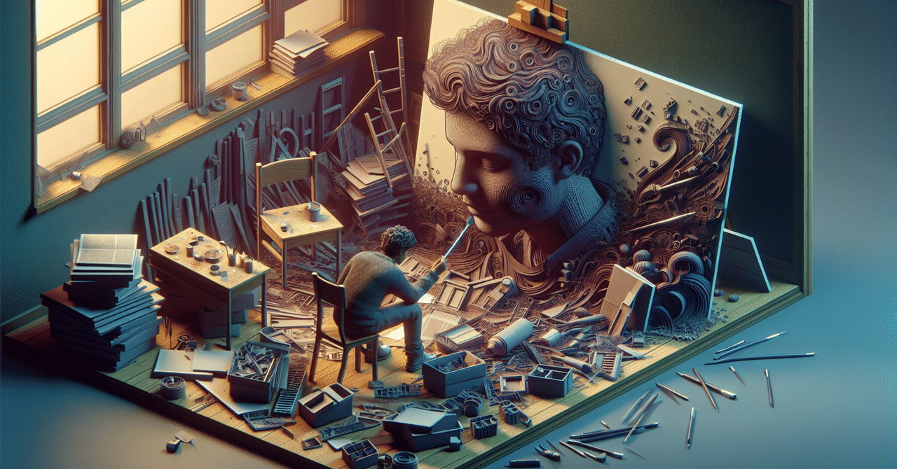 note_32【作品全体的に手を付けて作業する】｜Tomoyuki Sato