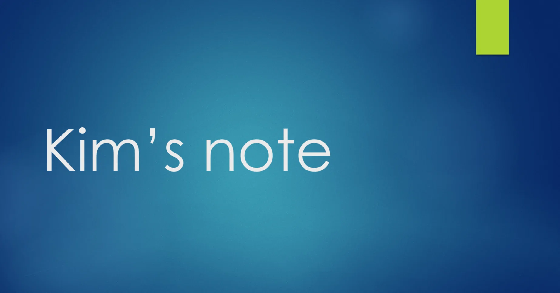 kim｜note
