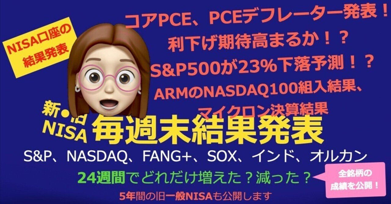 コアPCE、PCEデフレーター発表！S&P500が23％下落予測！？ARMのNASDAQ組入結果は？ 20240629｜あるころう