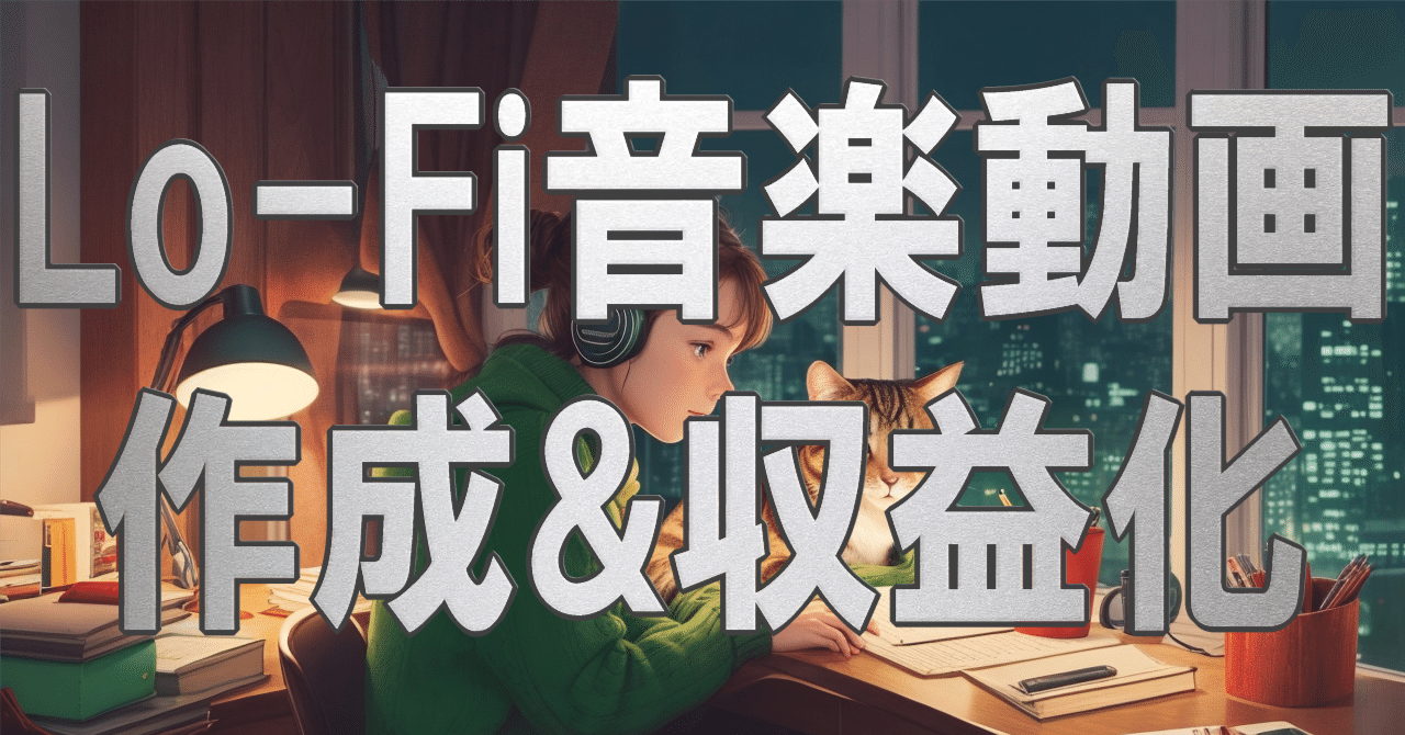 寝ている間に収益が生まれる？Lo-Fi音楽動画で実現する、自由な働き方と収益化｜Lo-Fiメーカー