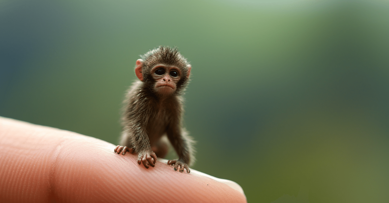 【Midjourney】手のひらサイズの猿｜AI情報誌 KENTO