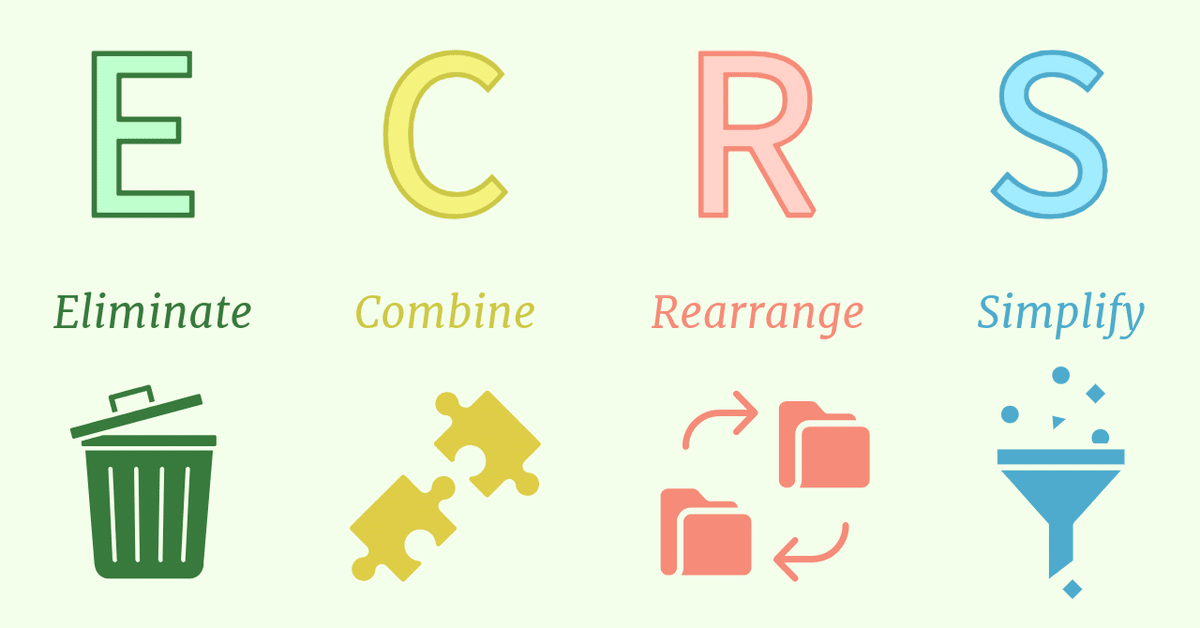 仕事を楽にする！ECRSの4視点👀｜Ayano@業務改善を愛する人
