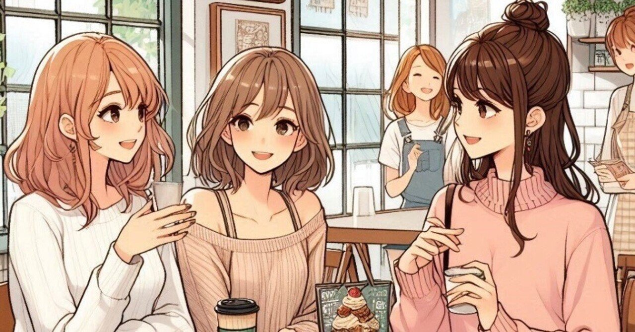 カフェで恋バナ💖ol三人かしまし娘☕💄👚 ｜早川怜👨‍💻 起業家情報探偵・note月間11万pv累計105万pvお役立ち情報を発信中