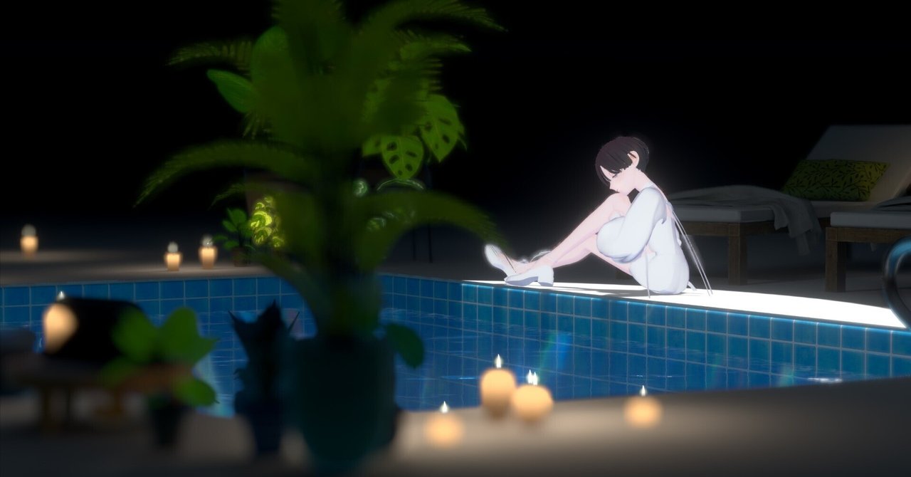 【VRChat_world】glow pool｜yoruyori