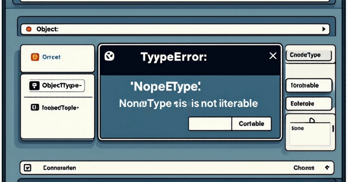 WEBUIのforgeでTypeError: 'NoneType' object is not iterableエラーの対処方法｜nobin@noteで生活している人