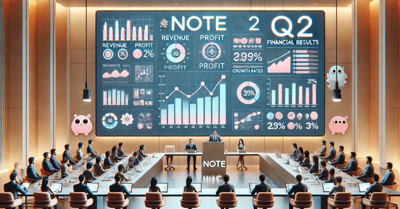 【最新】先日発表されたnoteの2024年第2四半期決算から数字を読み解いてみた話💖｜ひな姫💖note4年目🌷月間48万PV＆全体1千万PV🌼毎日投稿☆フォロバ100