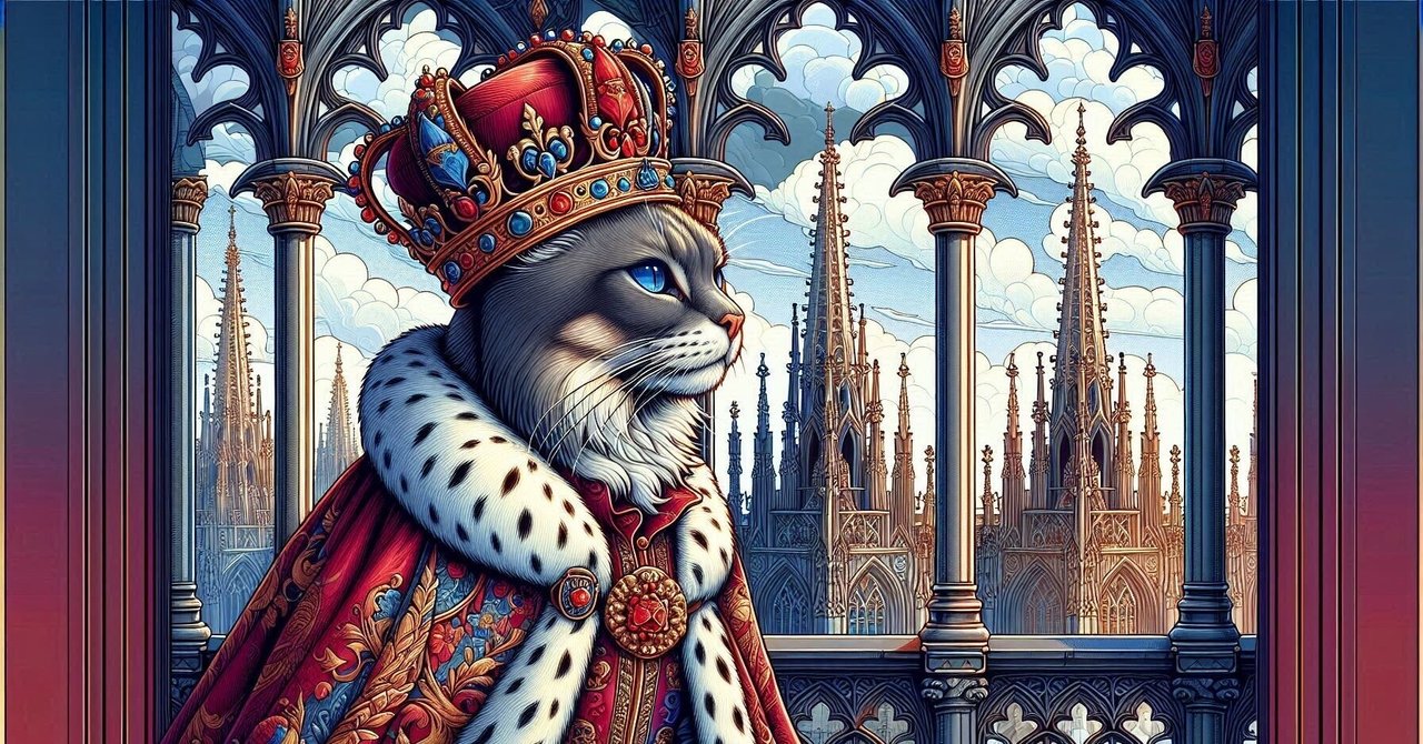 猫の王様、犬の王子で、DALL-EとMidjourneyとLeonard AIの比較｜Trgr / カラストラガラ | 哲学をコードするオープンソース倫理エンジニア | フォロバ100