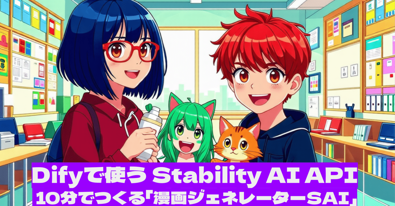 Difyで使う Stability AI API - 10分でつくる「漫画ジェネレーターSAI」｜AICU