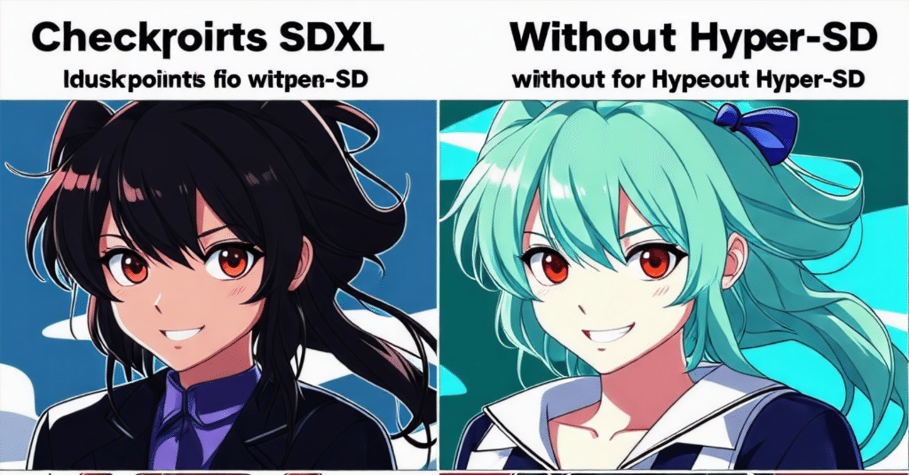 アニメ・イラスト系のSDXLのcheckPointを爆速画像生成のHyper-SDの有り無しの画像比較｜nobin@コーヒーを飲みながら紳士 ...