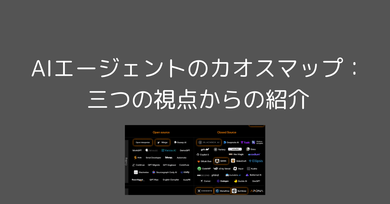 カオスマップで解き明かす！AIエージェントの全貌｜0xpanda alpha lab
