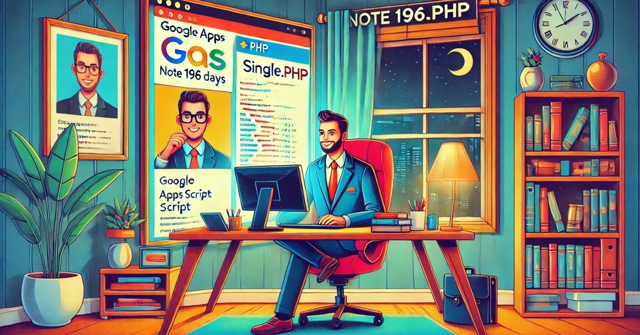 note 196日目 テスト投稿開始(新サイト)【GASでアダアフィ挑戦】｜四十肩