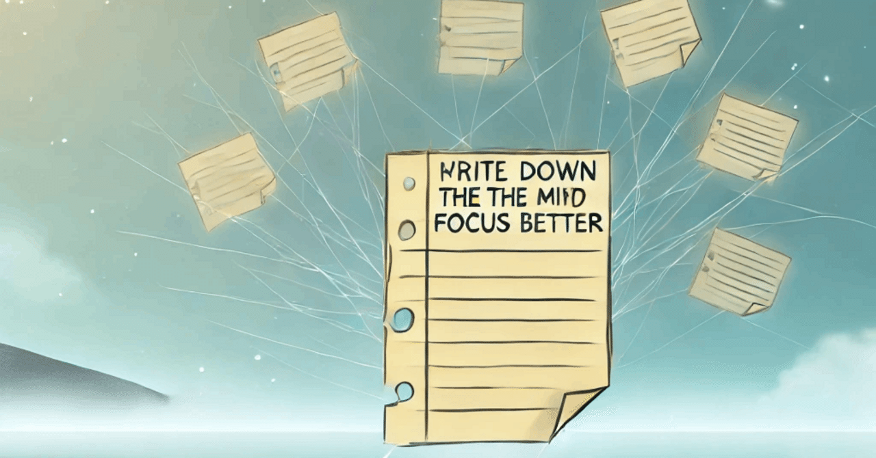 忘れてもいいようにメモを取る｜MG.OTOSAN