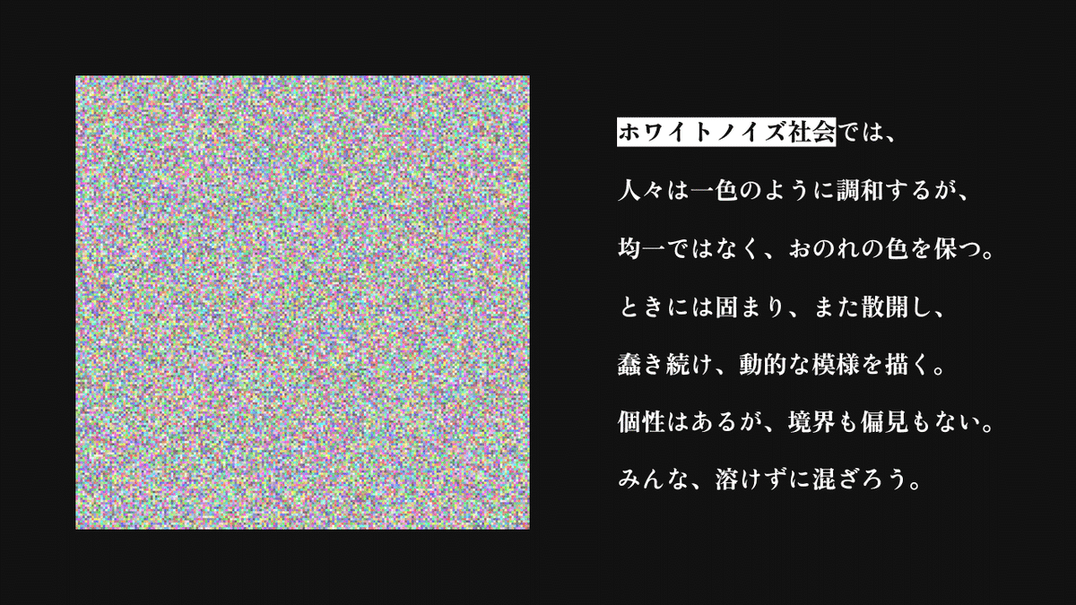 概念のデザイン#2 「ホワイトノイズ社会」｜秋山 福生 (Fukuo AKIYAMA)
