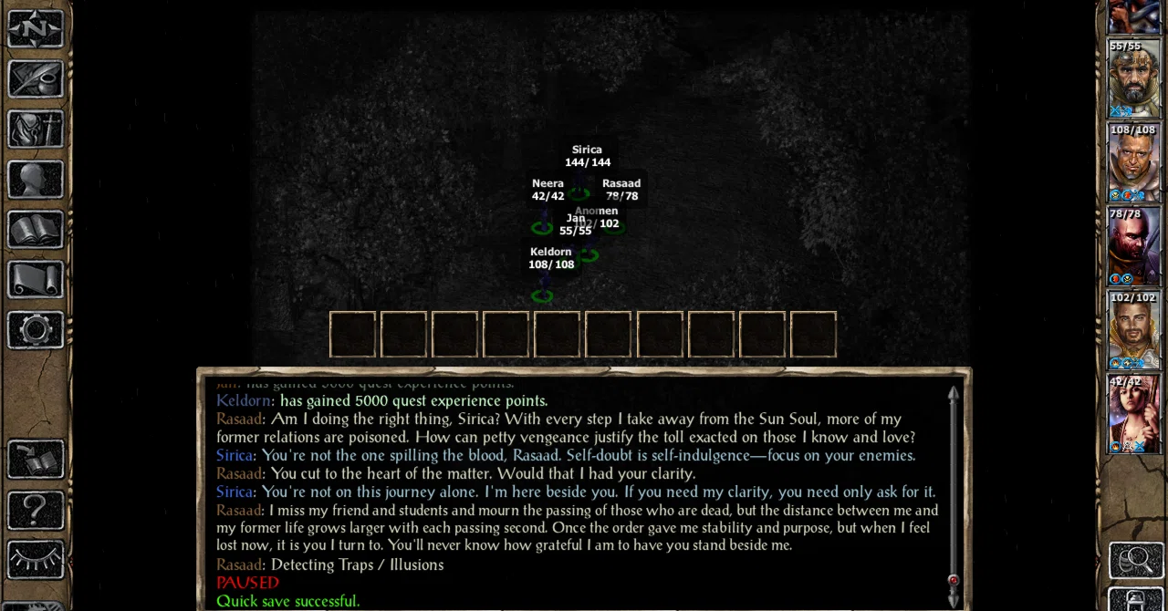 BG2, SoA, ラサードのクエスト＃6、教団との訣別、ラサードの苦悩｜趣味のバルダーズゲート2プレイ翻訳