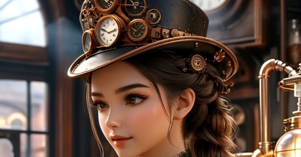 【Stable Diffusion XL（SDXL）】レトロなスチームパンク！Steampunk XL【お勧めLora】｜鮎沢怜樹