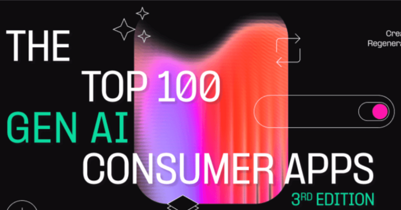 a16zが生成AIのトップ100を公開｜ソルト