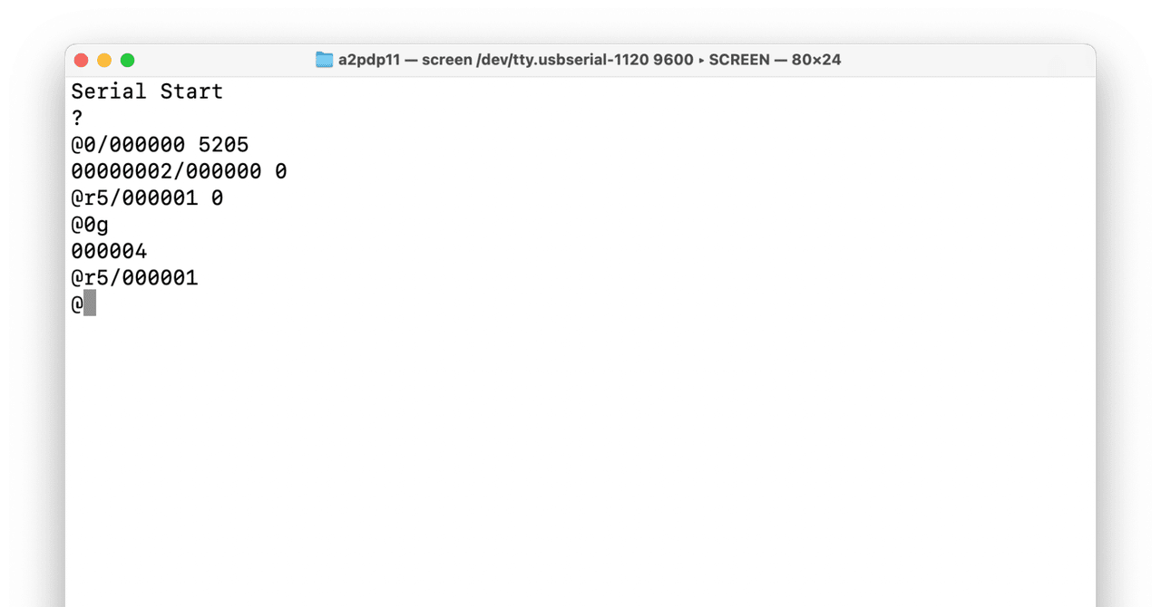 A2PDP11 （11） プログラムの実行｜ushicow