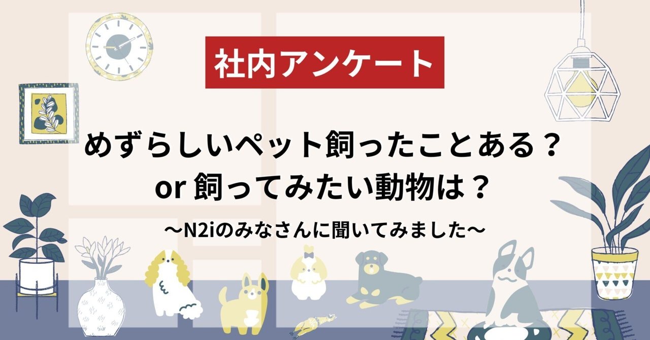 めずらしいペット飼ったことある？｜N2i DS事業部